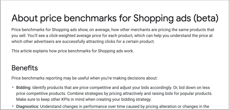 Optimize Your Google Feed with Price Benchmarks | Blog
